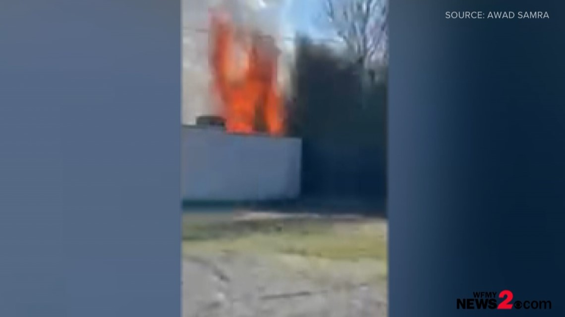 Footage of Eden fire | wfmynews2.com