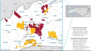 Duke Energy map shows places in NC where Helene hit hardest | wfmynews2.com