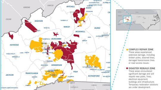 Duke Energy map shows places in NC where Helene hit hardest | wfmynews2.com