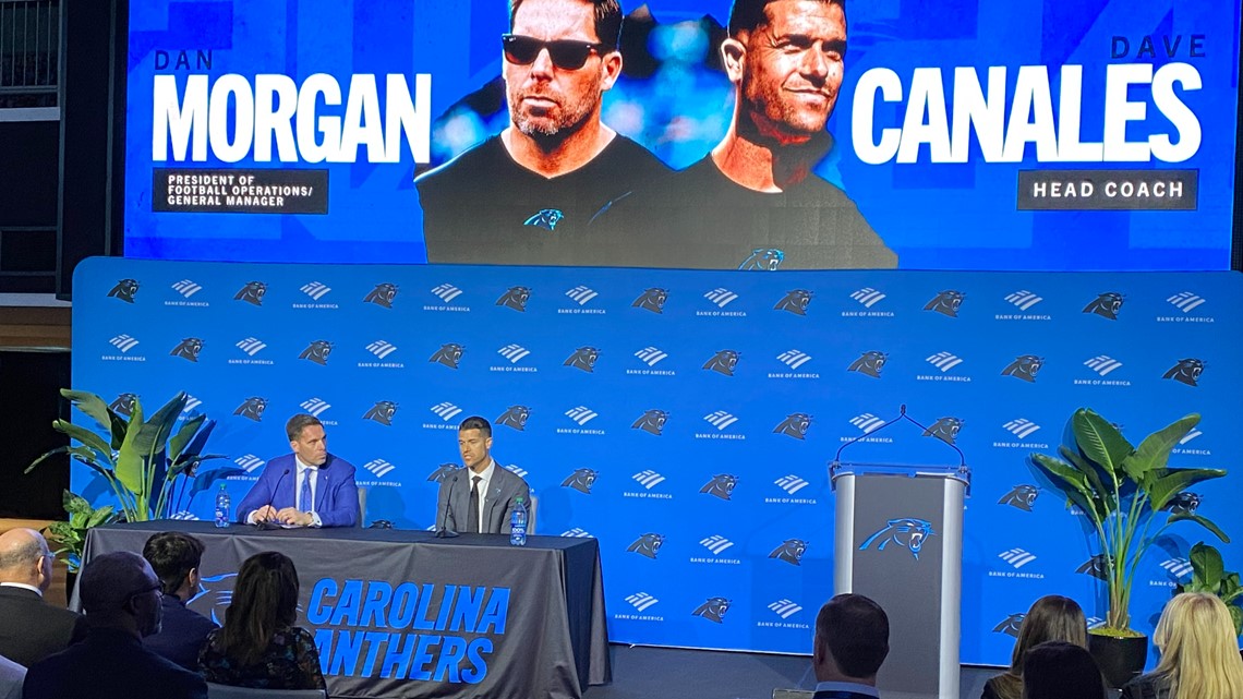 Dave Canales, Dan Morgan speak on new roles | wfmynews2.com