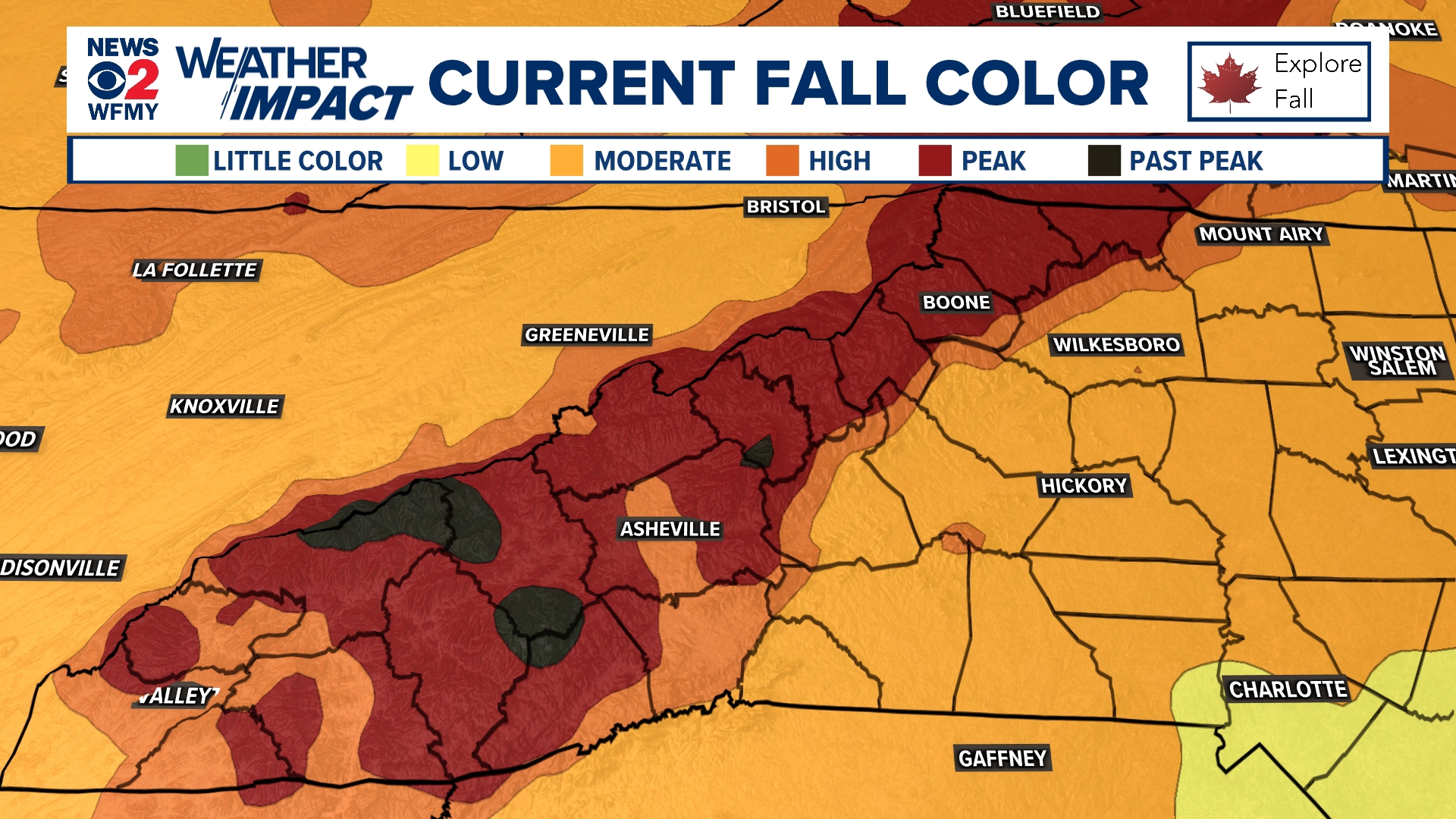 How is the fall color in North Carolina right now? | wfmynews2.com