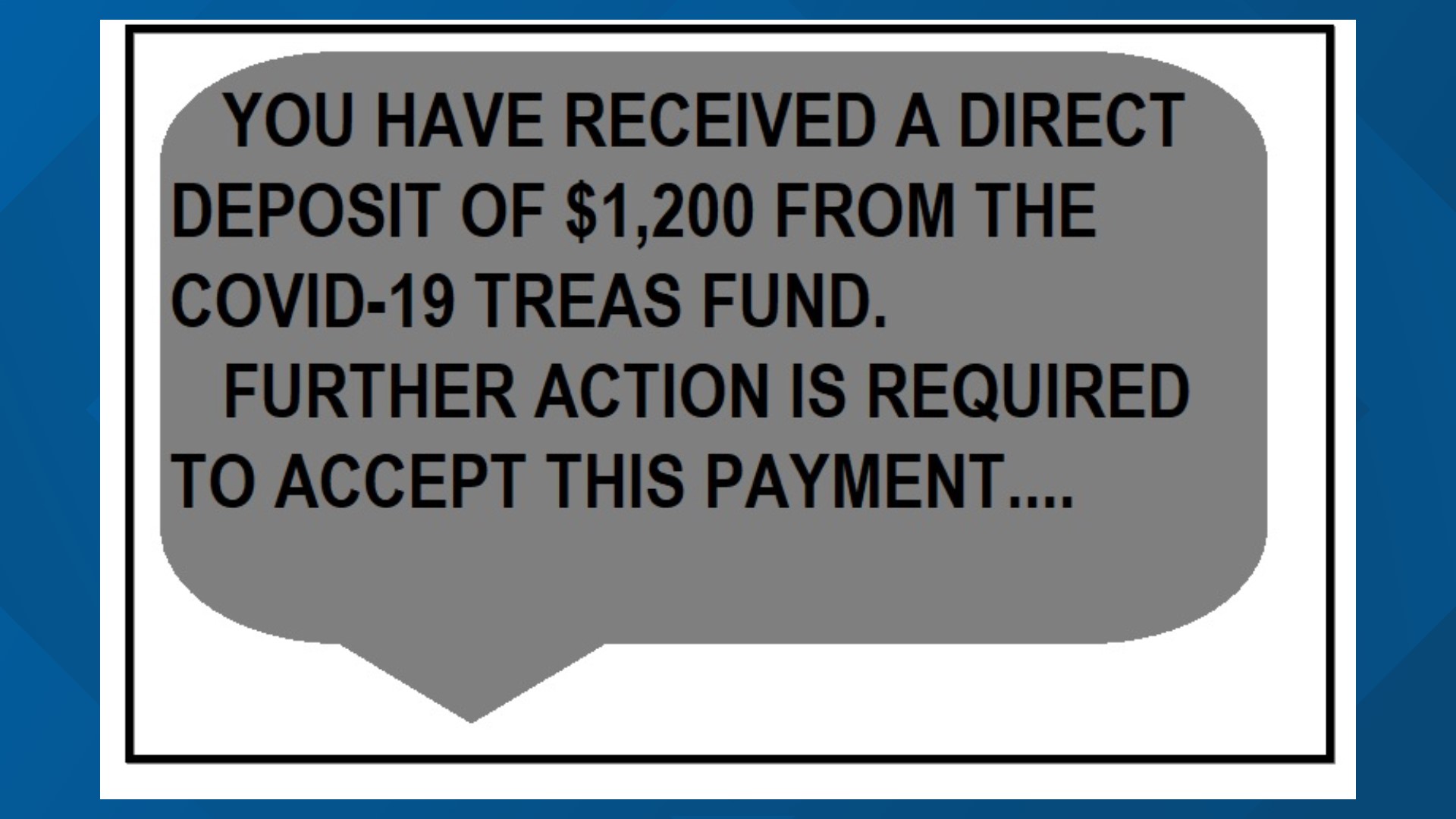 Text claiming to be from the IRS and second stimulus is fake ...