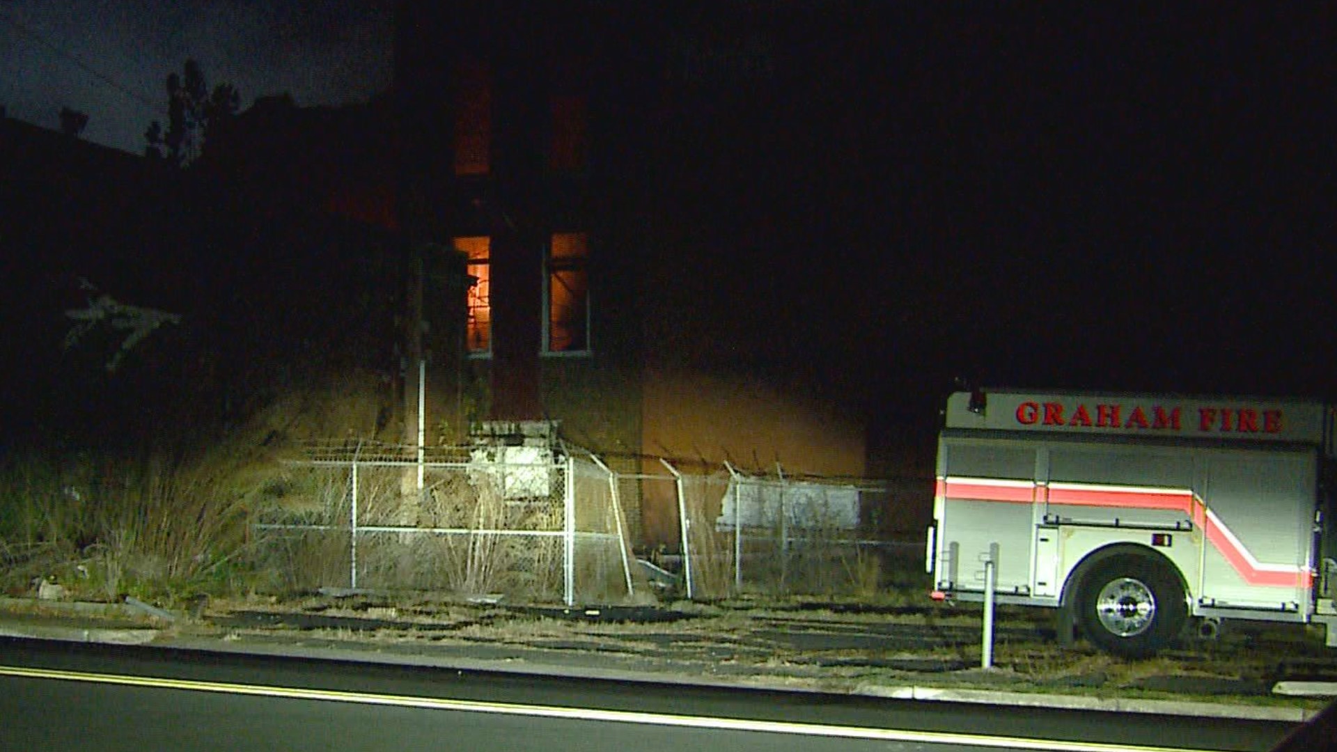 Massive three-alarm fire in Graham | wfmynews2.com