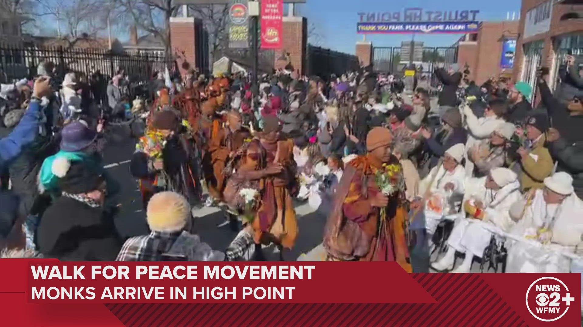 Buddhist monks arrive at Truist Point ballpark in High Point ...
