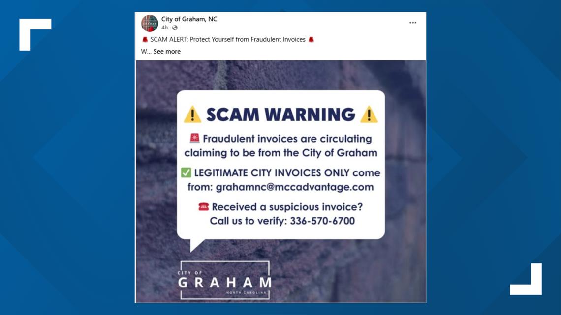 Scammers get emails from the City of Graham & send fake invoices ...