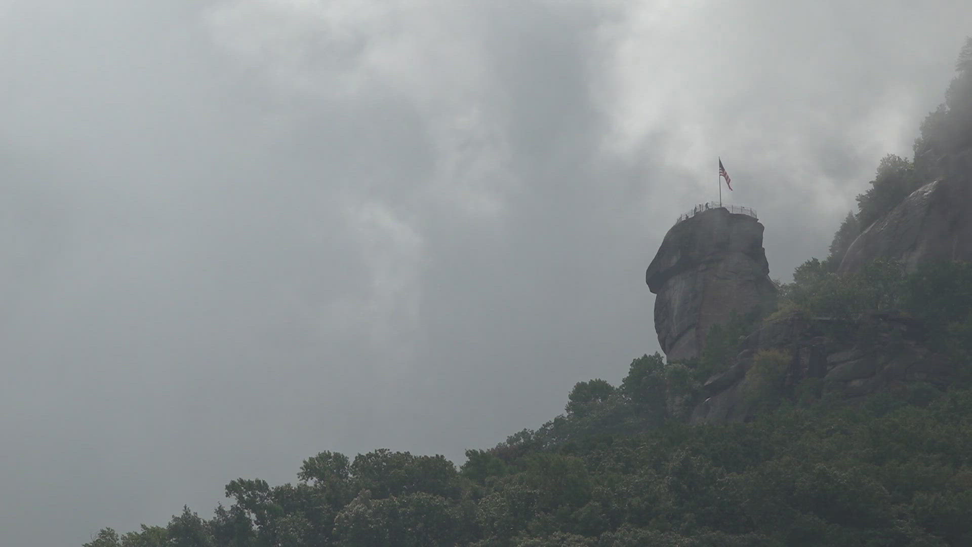 Chimney Rock standing tall a year after Hurricane Helene | wfmynews2.com