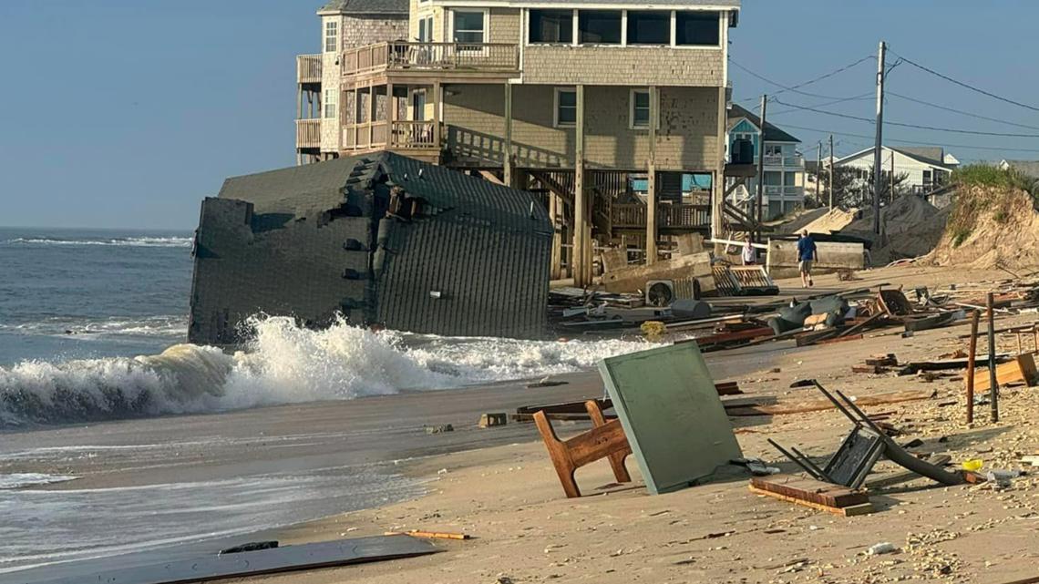 Another Rodanthe beach house collapses leaving debris scattered ...