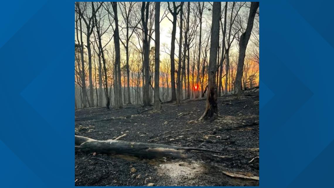 Piedmont sees smoke from Morrow Mountain Park burn | wfmynews2.com