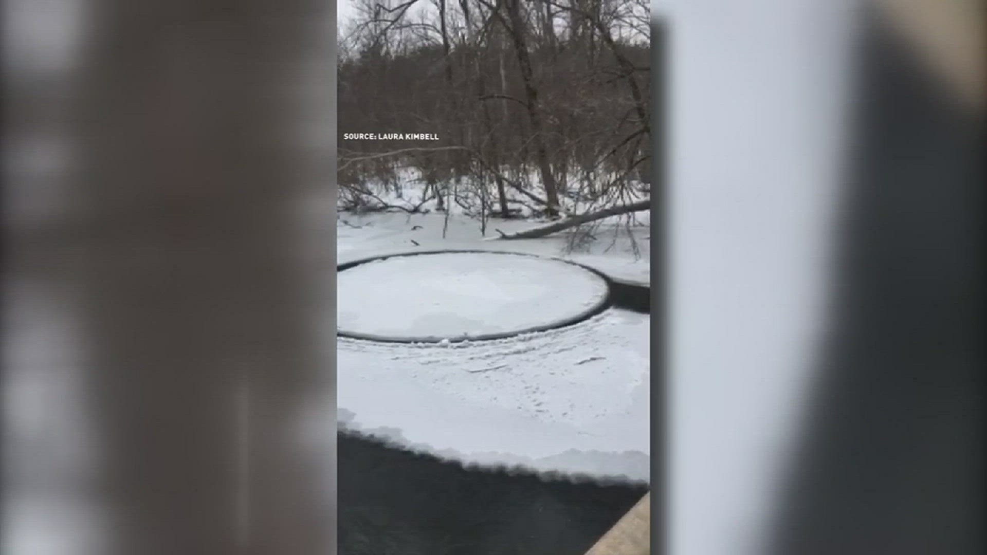 Rare Spinning Ice Disc Phenomenon Caught On Camera | wfmynews2.com