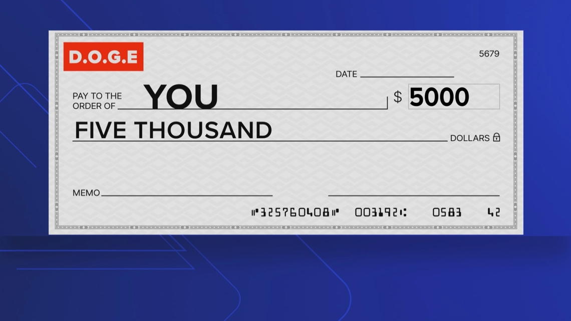 $5,000 DOGE Checks: Here's the latest... | wfmynews2.com