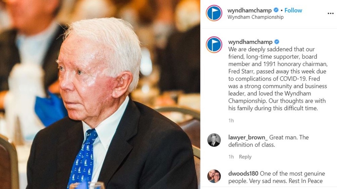 Wyndham Championship Instagram account pays respects to Fred Starr ...
