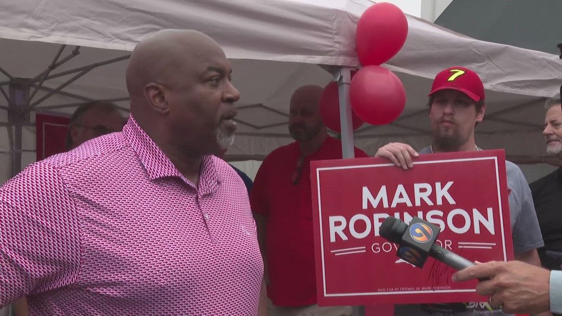 Mark Robinson holds first rally after CNN investigation | wfmynews2.com