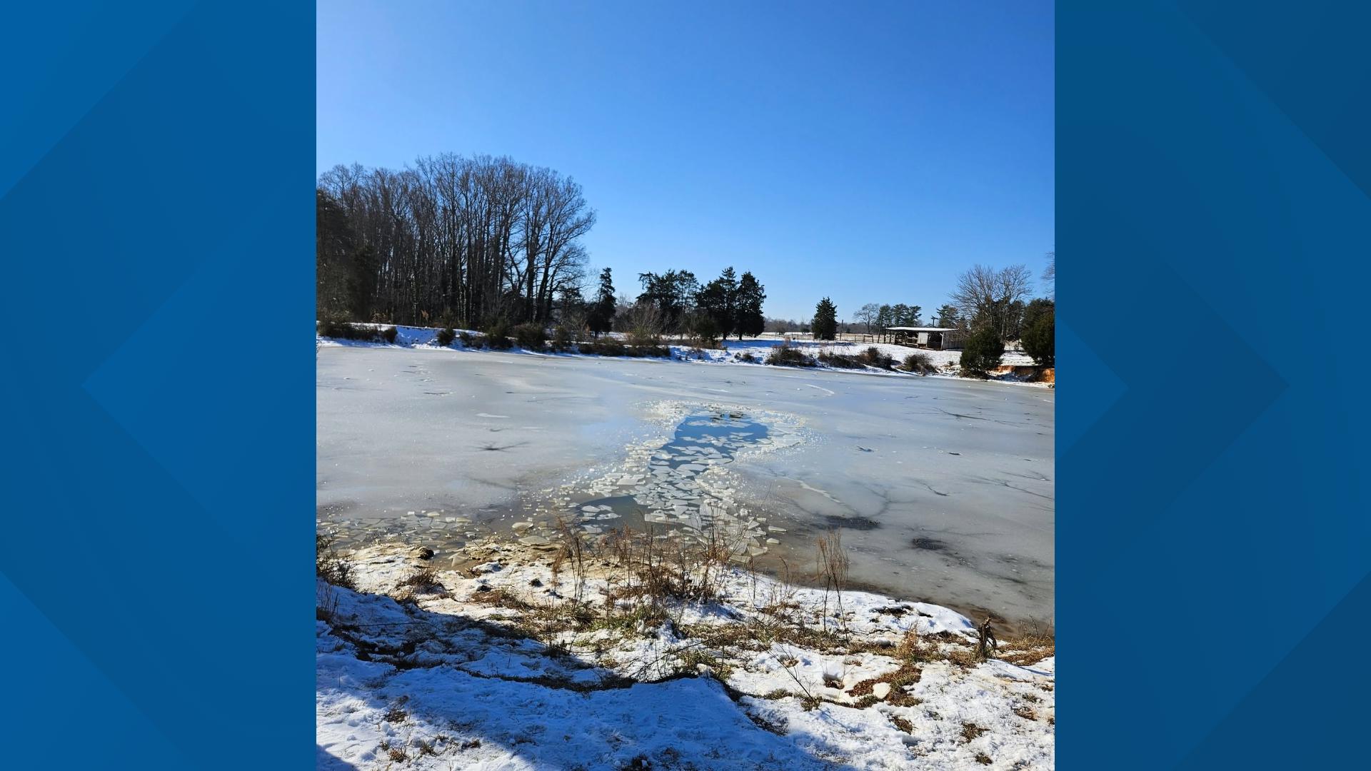 Emergency crews rescue calf, owner from frozen pond in Winston-Salem ...