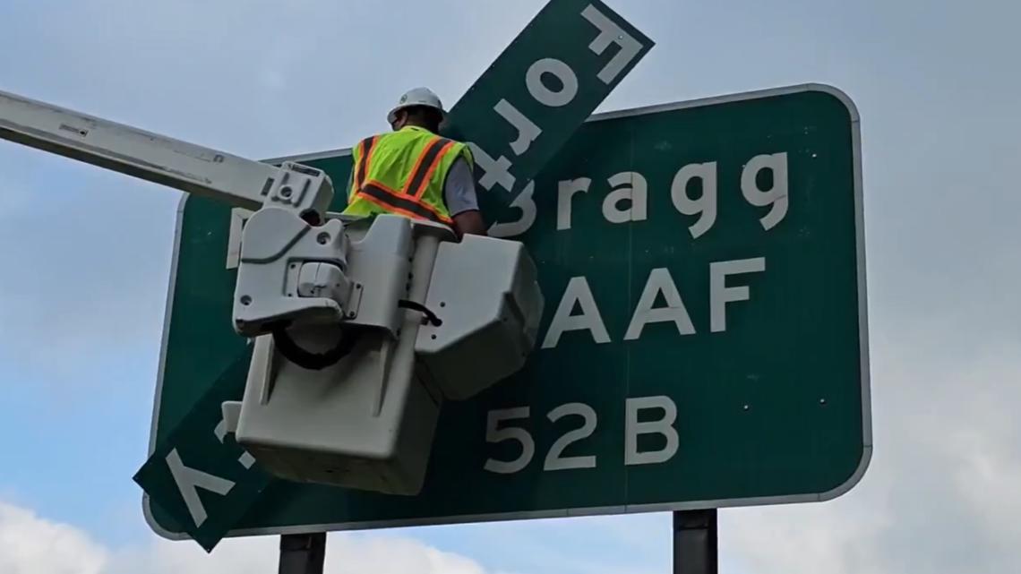 NCDOT installs new signs for Fort Bragg | wfmynews2.com