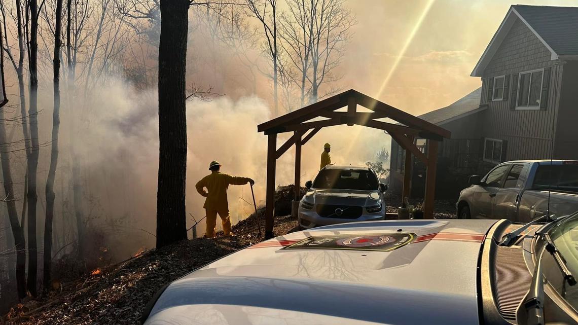 Large woods fire in Wilkes County | Millers Creek Fire Department ...