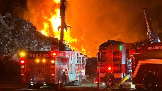 Scrap metal fire at Reidsville recycling facility burns for over 16 ...