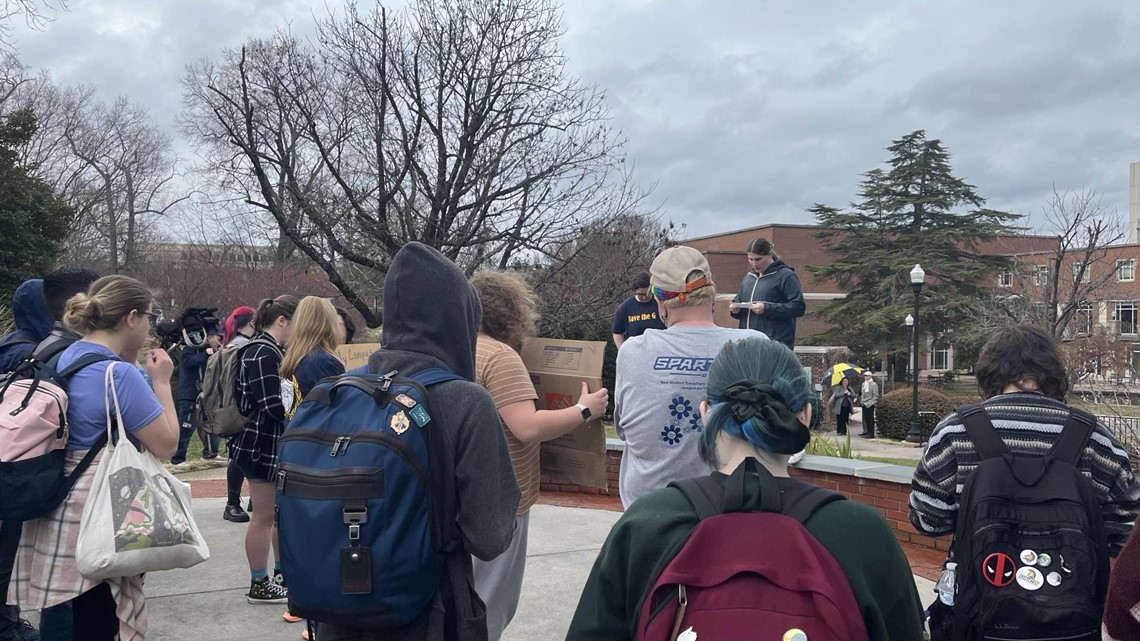 UNCG students, faculty, and staff protest proposed program cuts ...