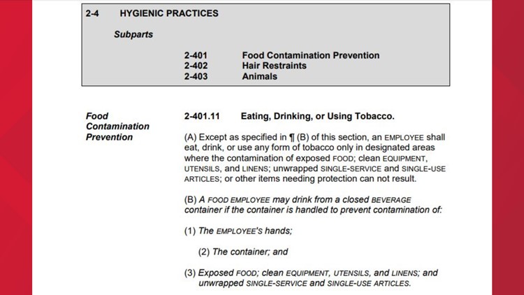 VERIFY: Restaurant Employees Must Keep Aprons Sanitary | wfmynews2.com
