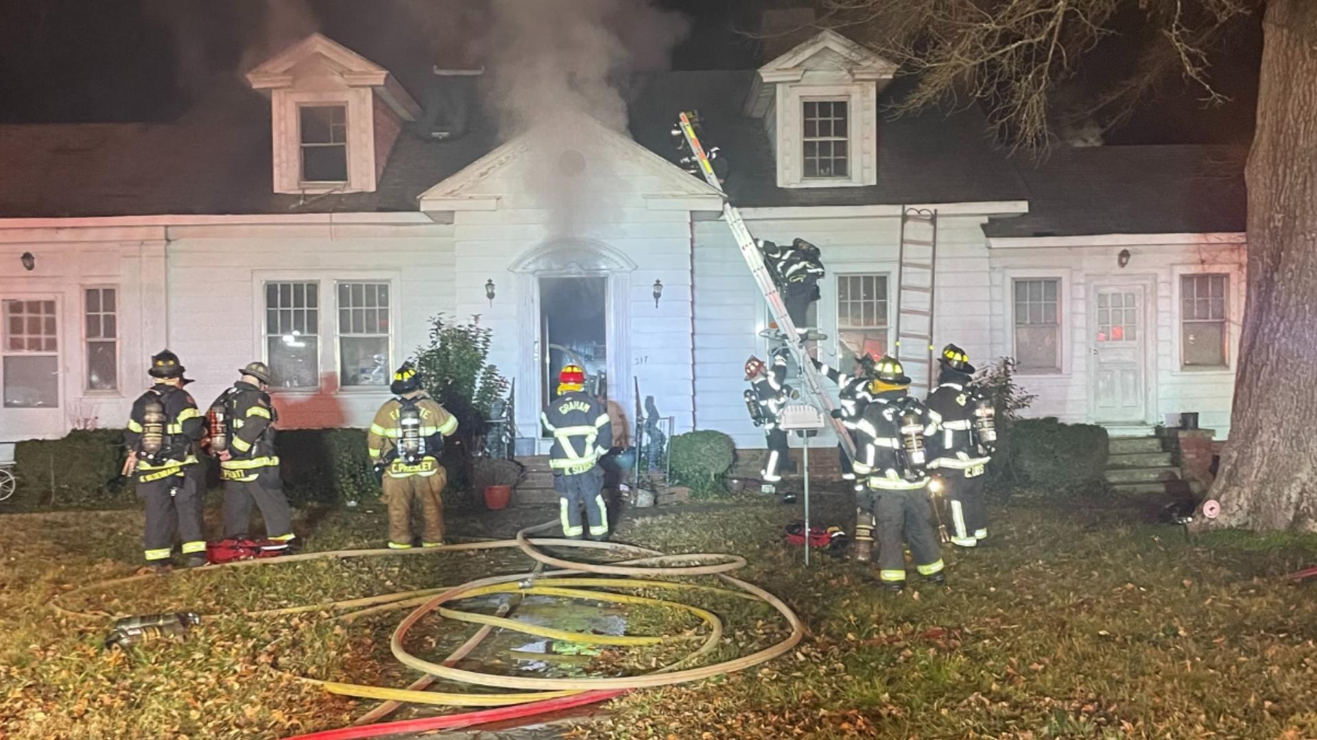 Graham firefighter rescued in house fire | wfmynews2.com