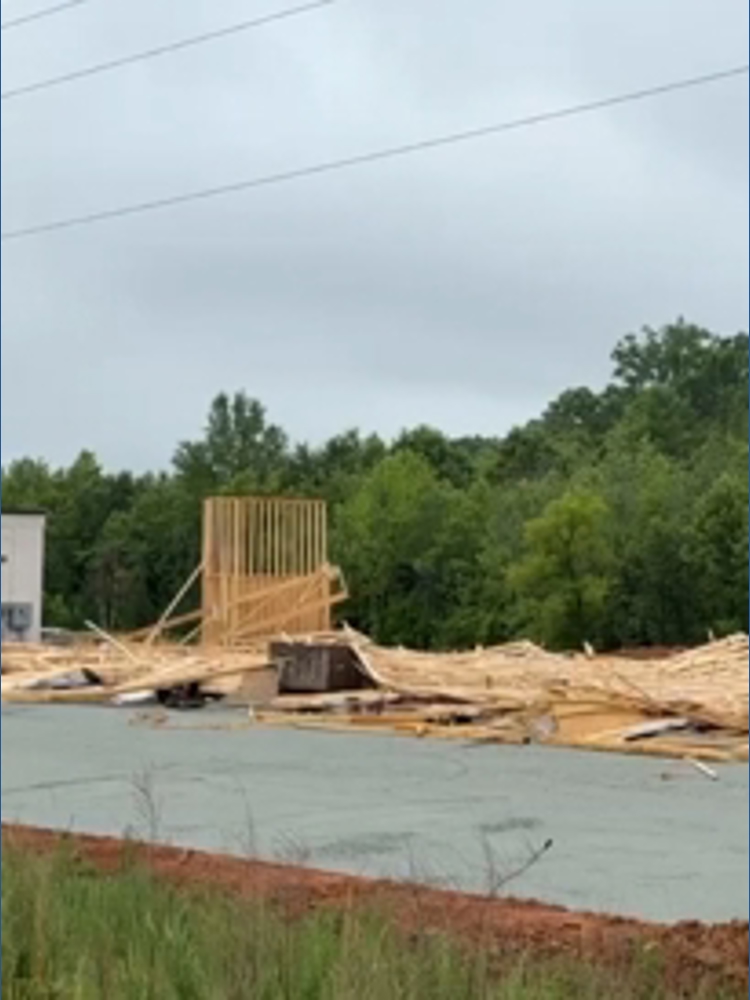 Construction site collapses, two workers hurt on Gate City Boulevard ...