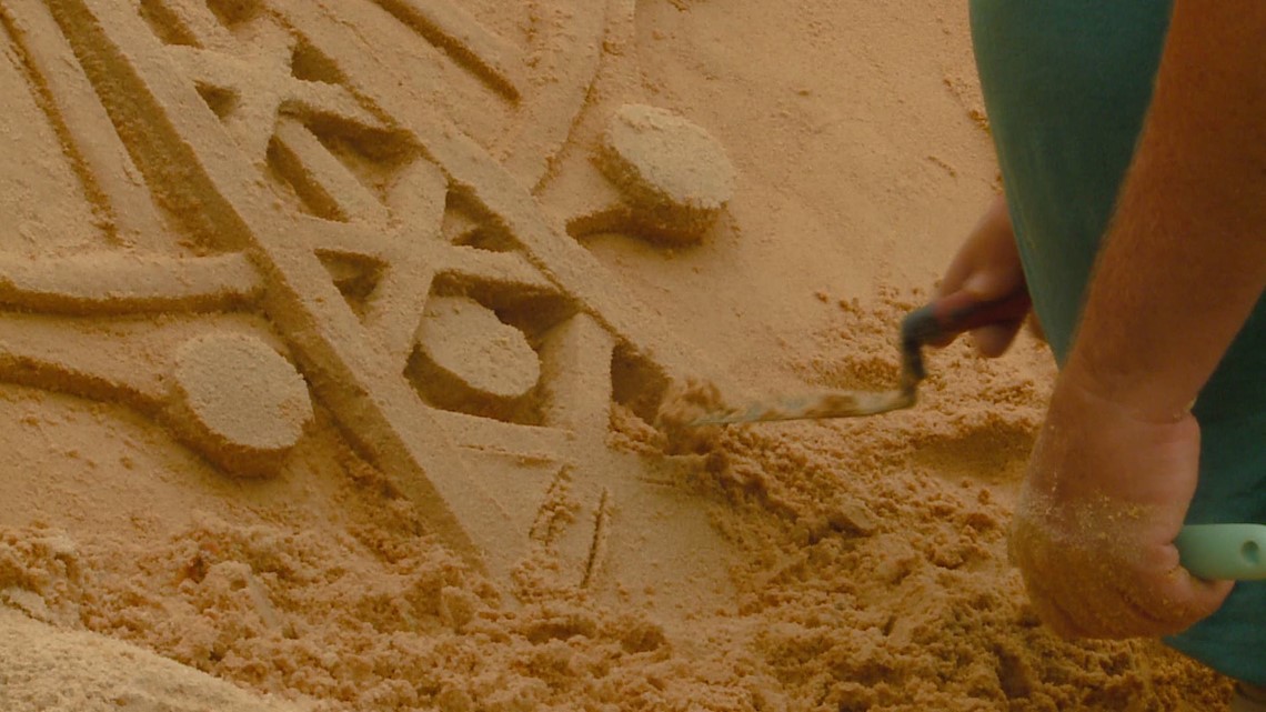 Friday Look At The Giant Wyndham Championship Sand Castle | wfmynews2.com