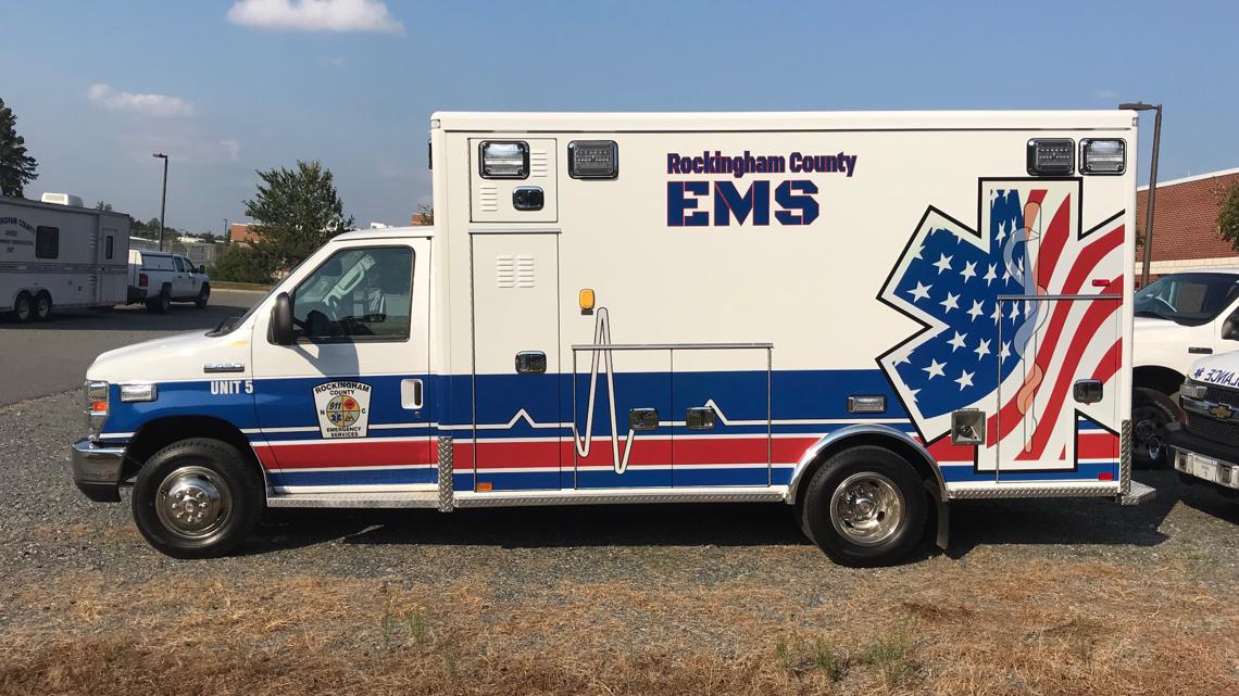 Rockingham County Gets Red, White, and Blue Ambulance | wfmynews2.com