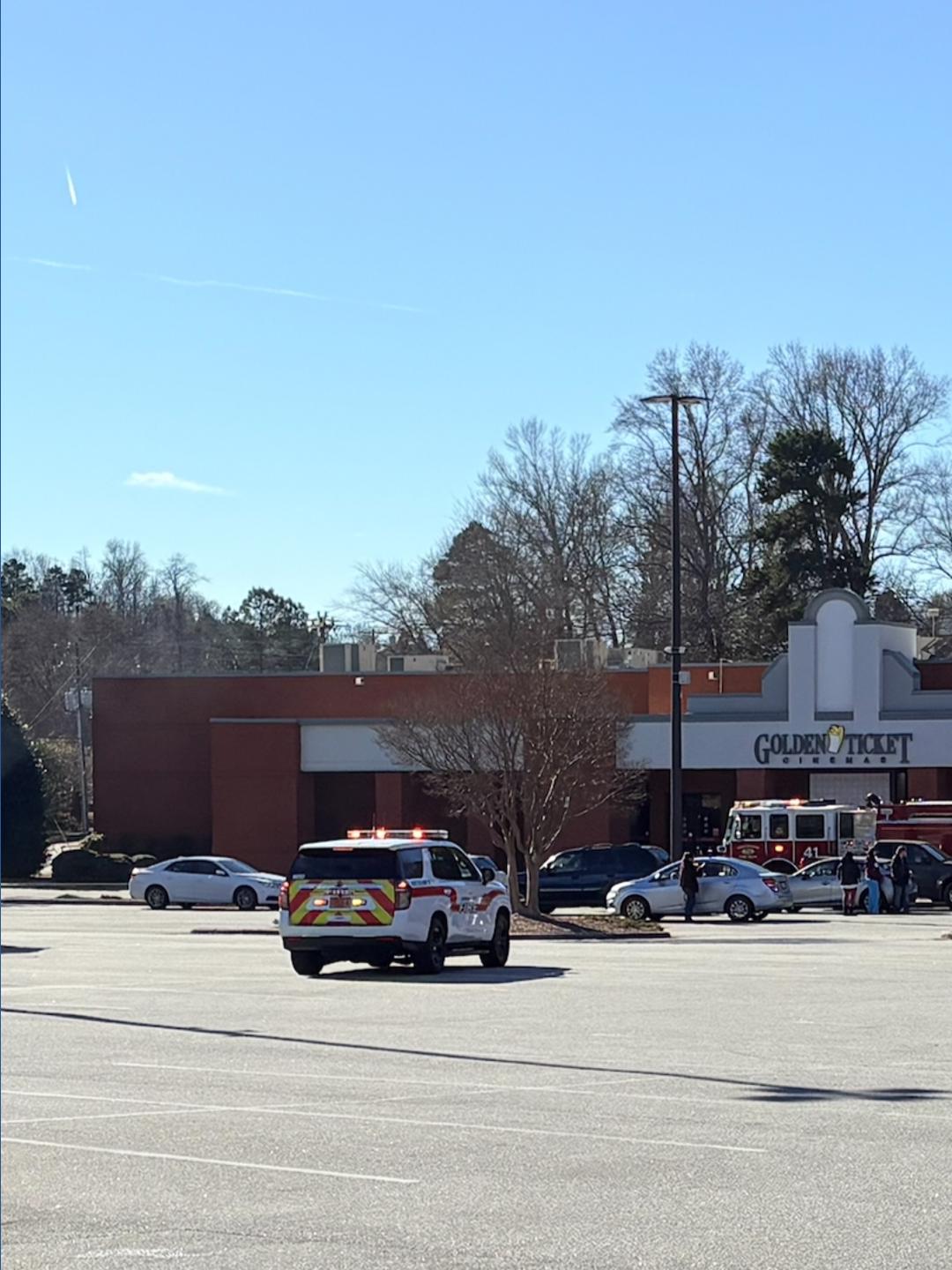 Reported structure fire at Golden Ticket Cinemas was 'burning rubber ...