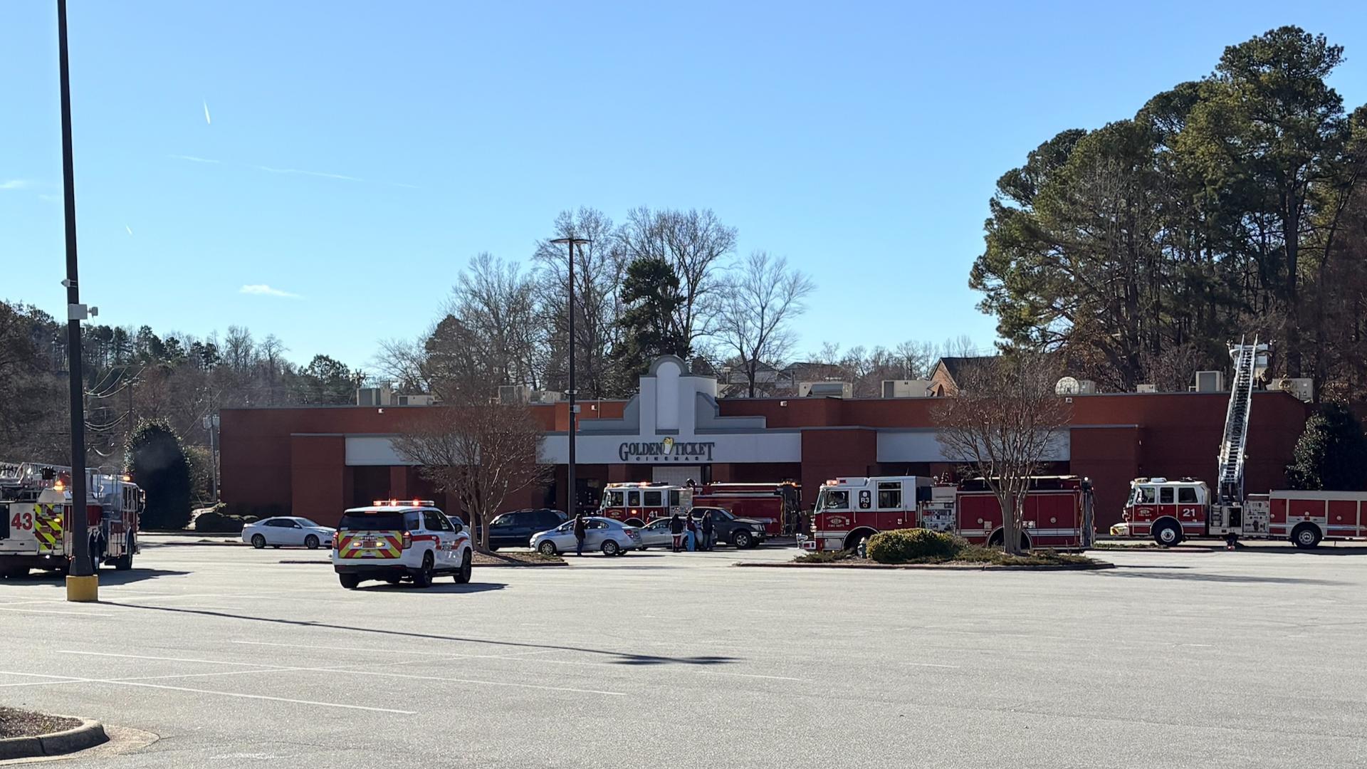 Reported structure fire at Golden Ticket Cinemas was 'burning rubber ...