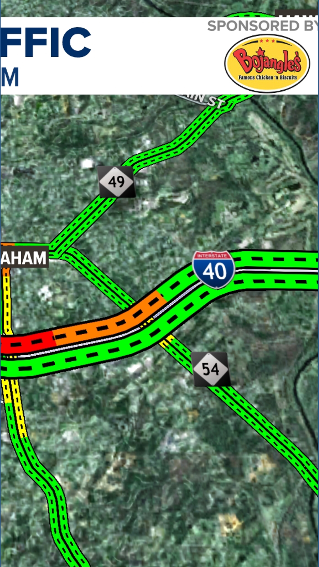 Traffic slows on I-40 in Graham area Thursday afternoon | wfmynews2.com
