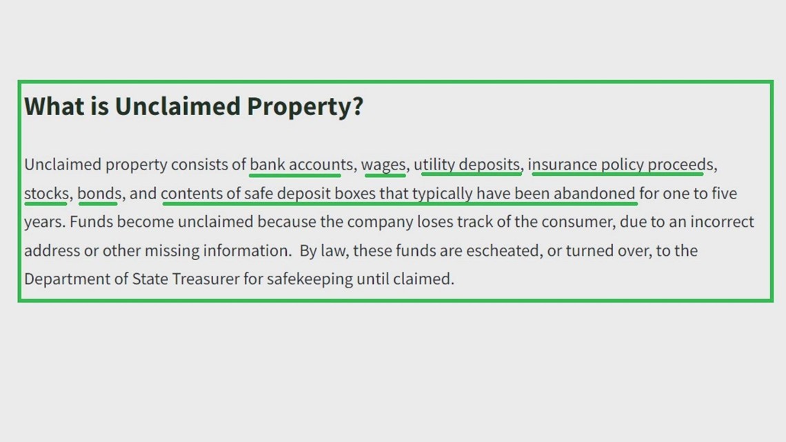 Check and see if you have unclaimed cash in NC | wfmynews2.com