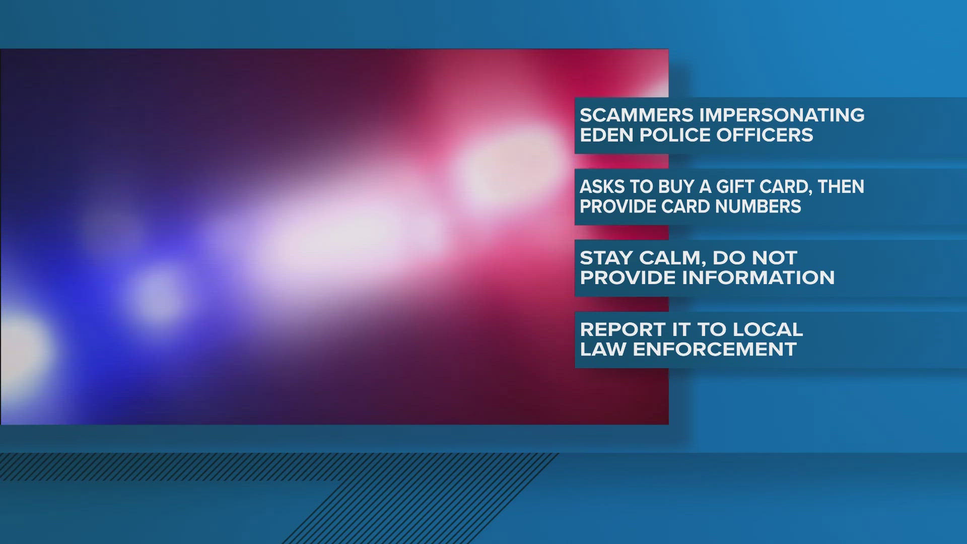Eden Police warn about people posing as law enforcement | wfmynews2.com