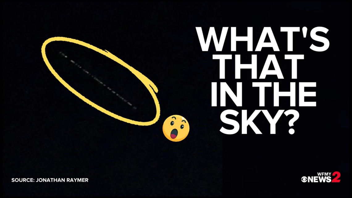 What's that in the sky? A group of moving lights flying across the sky ...