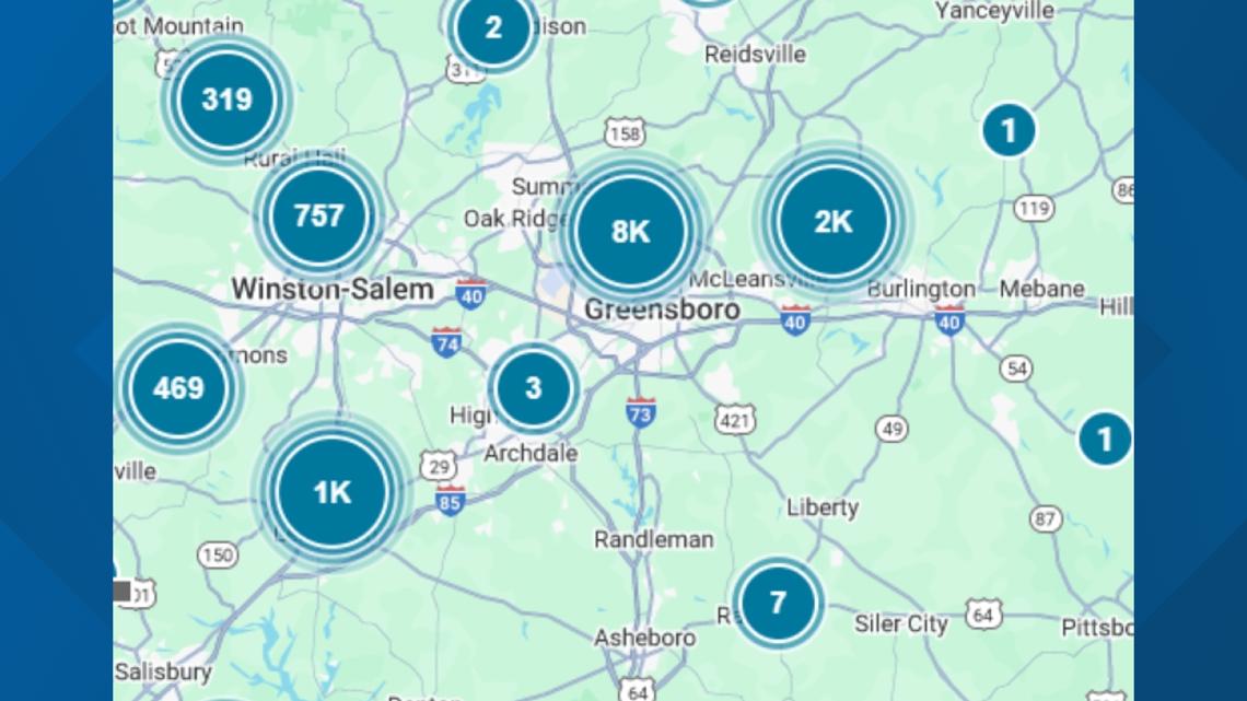 High winds cause power outages throughout Triad | wfmynews2.com