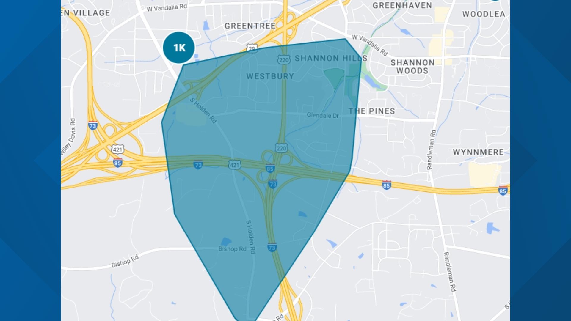 1k people experiencing power outage in Greensboro | wfmynews2.com