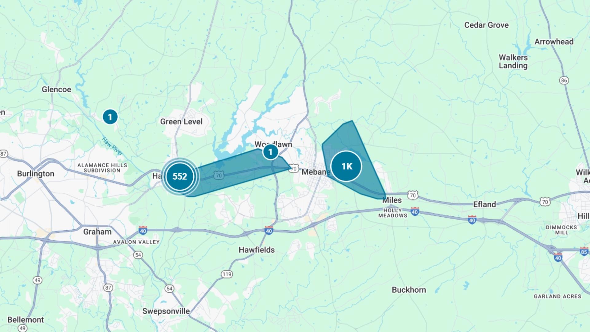 Power outages hit Haw River and Mebane areas | wfmynews2.com