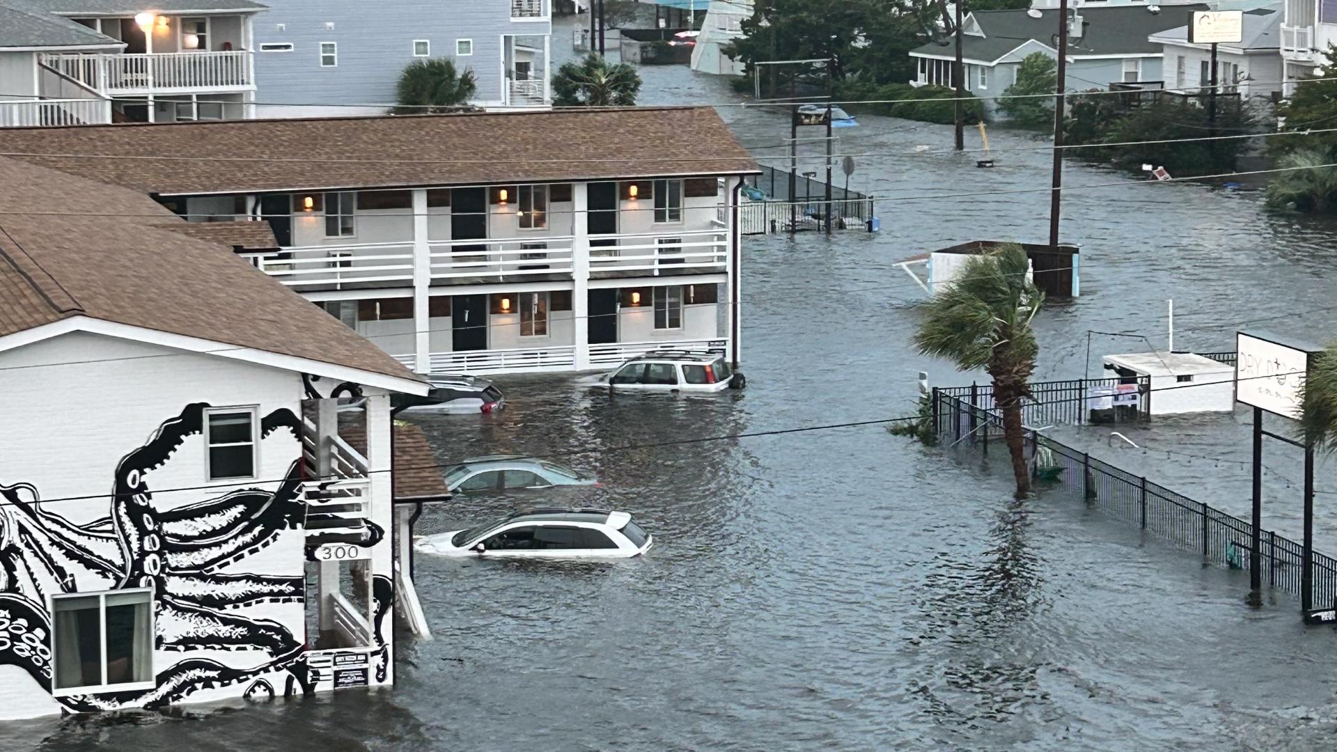 Heavy flooding seen in Carolina Beach | wfmynews2.com