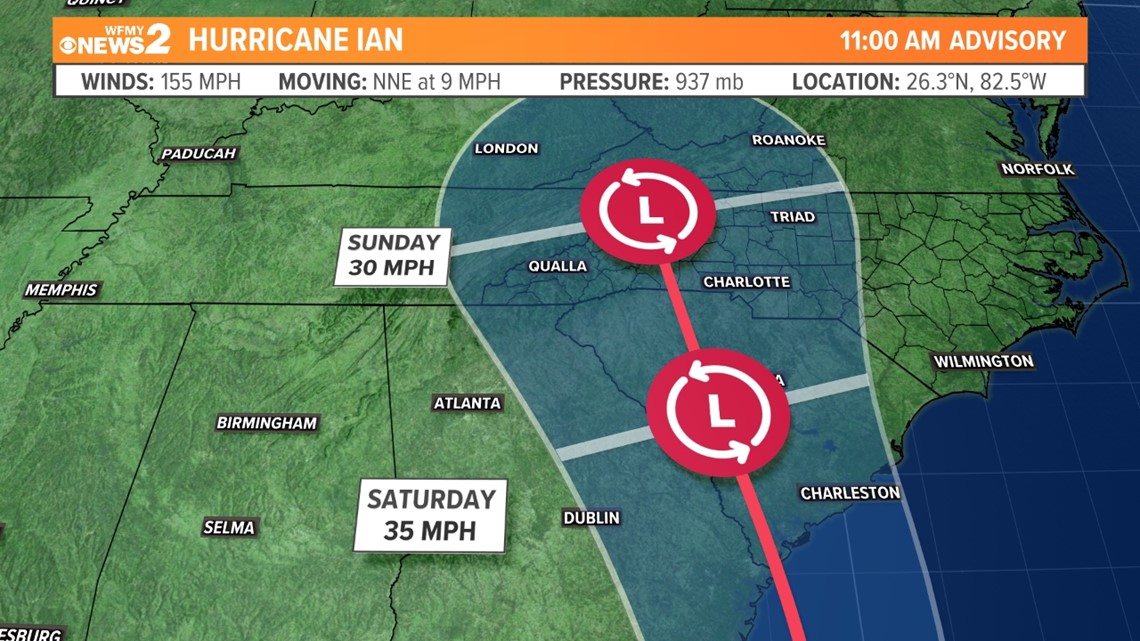 Hurricane Ian: Timeline, spaghetti models, Greensboro impact ...