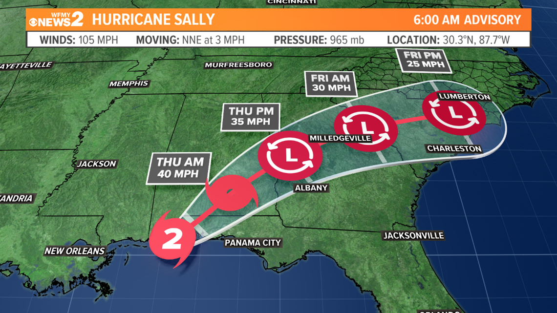 Hurricane Sally; Latest Track, Path, Impacts | wfmynews2.com