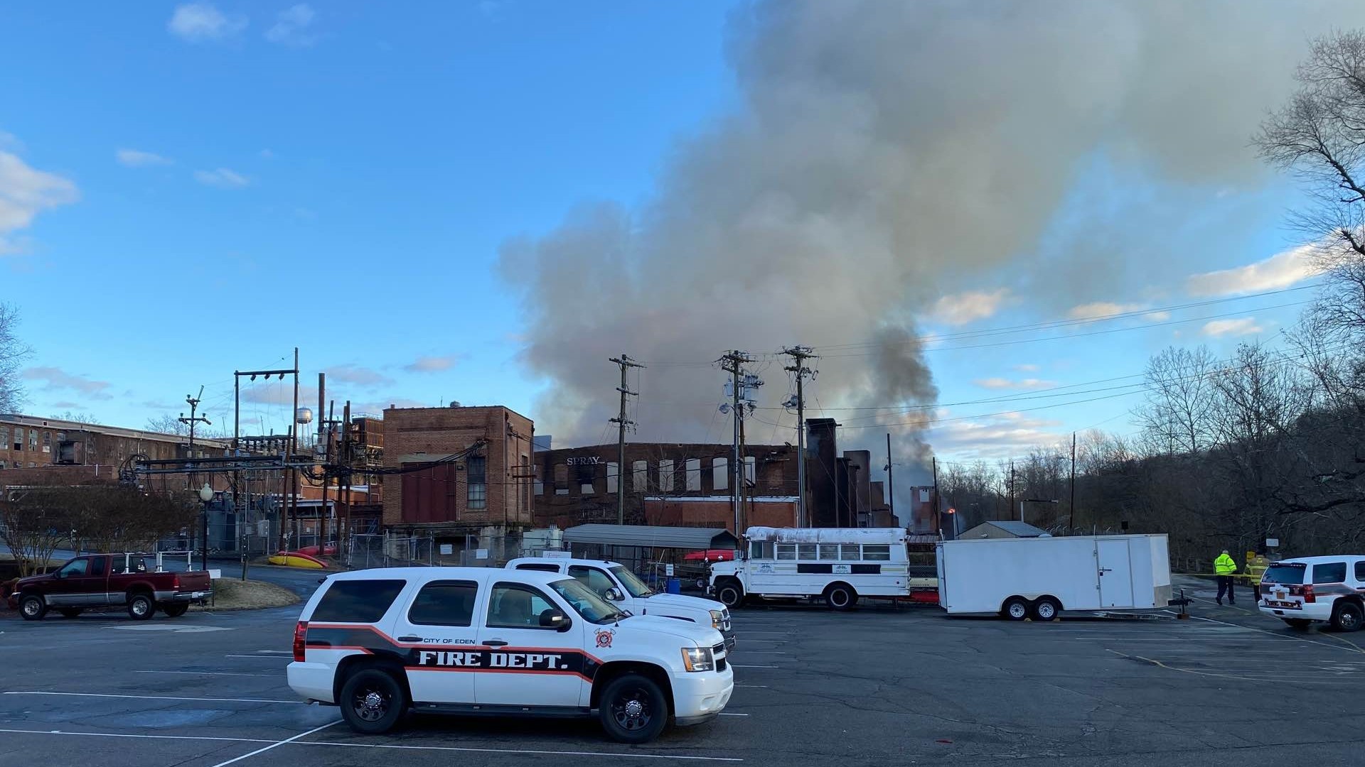 Spray Cotton Mills catches fire in Eden | wfmynews2.com