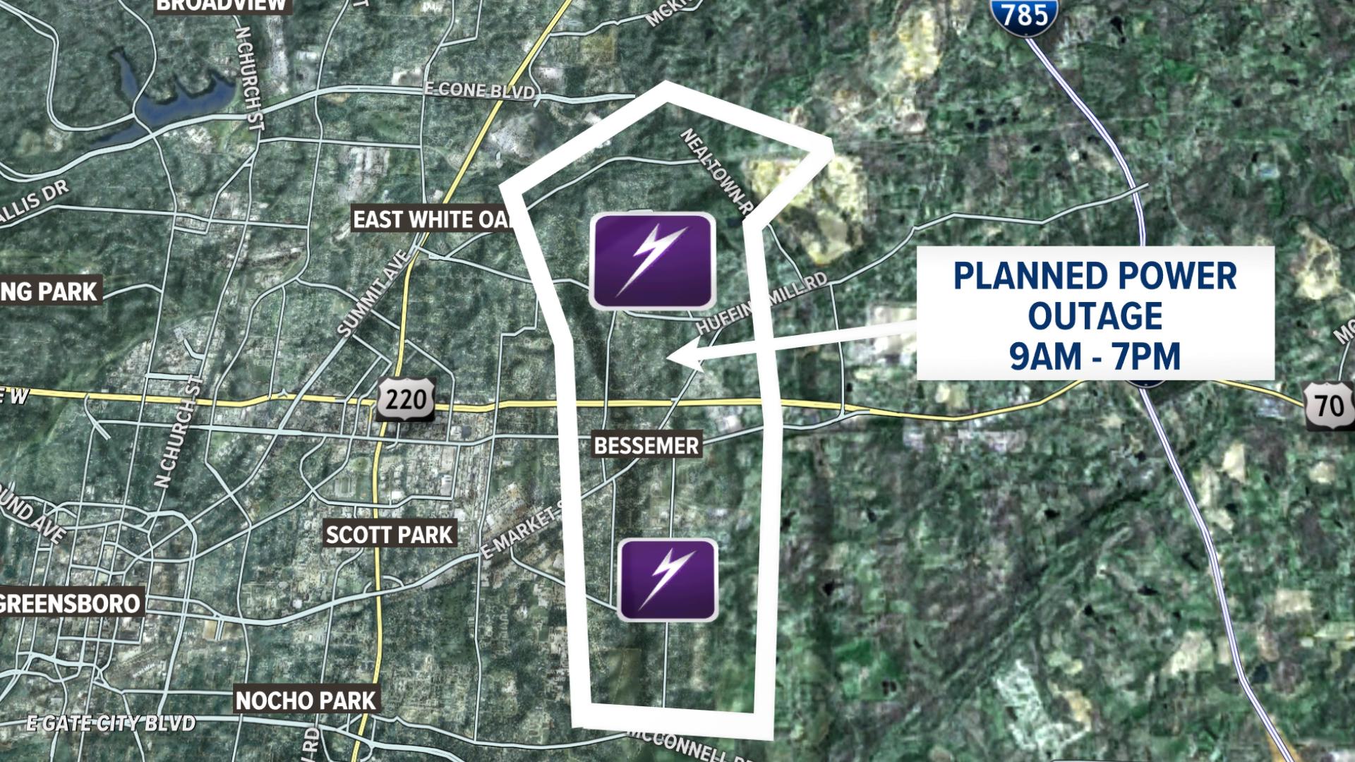 East Greensboro to see temporary power outage Thursday | wfmynews2.com