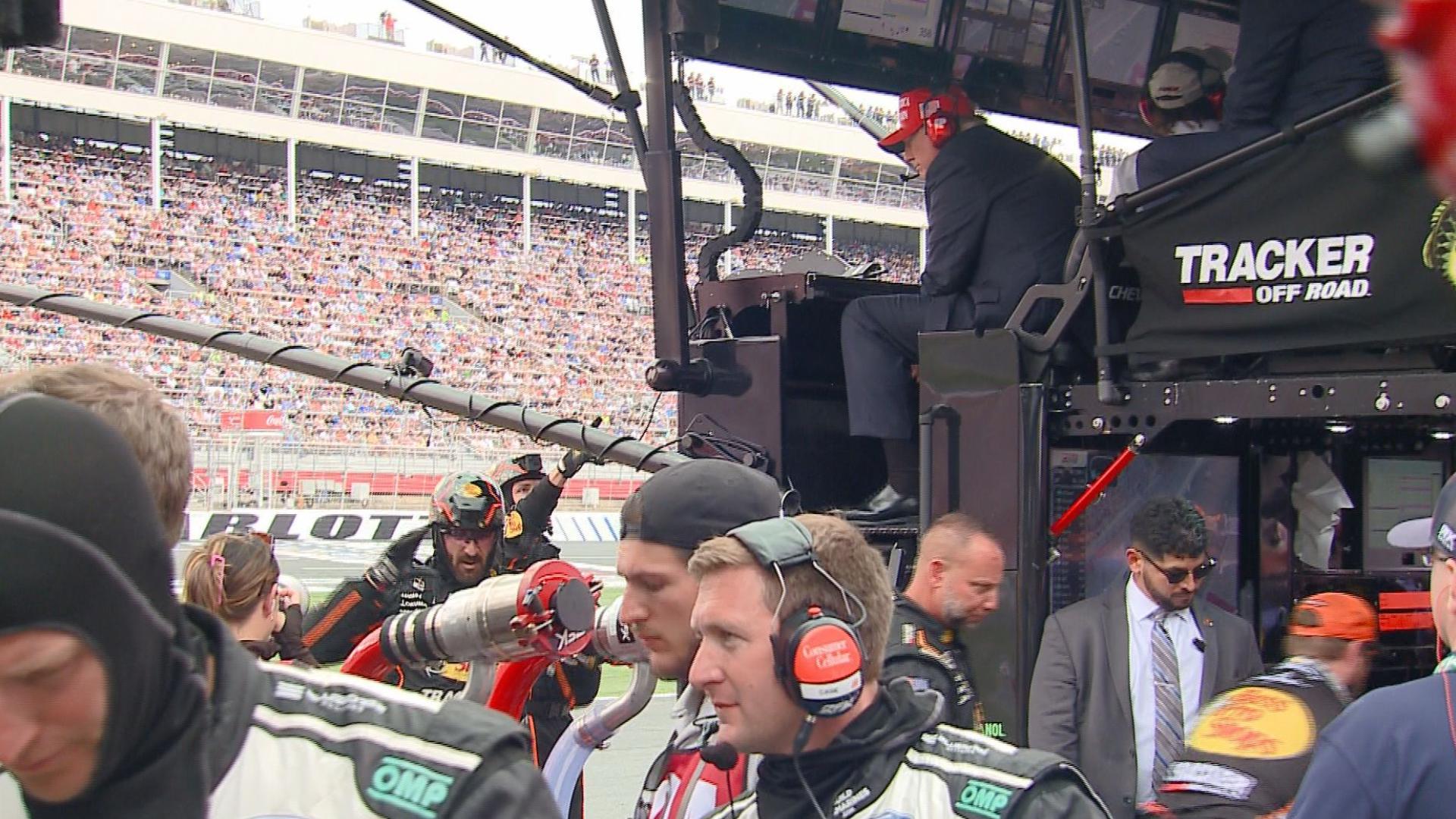 Trump in Charlotte watching Coca-Cola 600 | wfmynews2.com