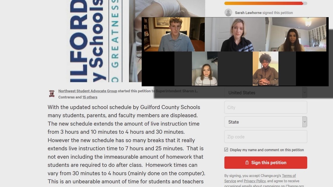 GCS high school students petition against increased online hours ...