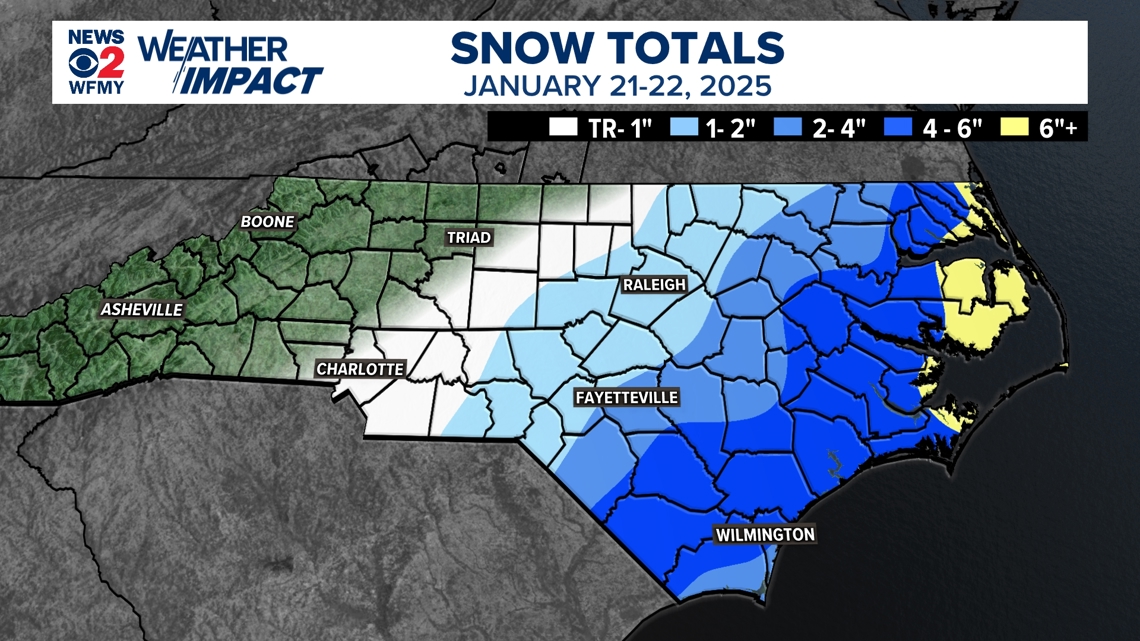 Snow showers possible in North Carolina Tuesday | wfmynews2.com