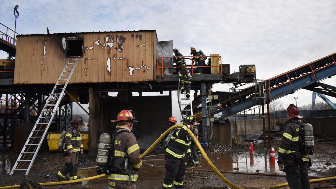 Fire crews battle fire at OmniSource Corporation in Kernersville ...