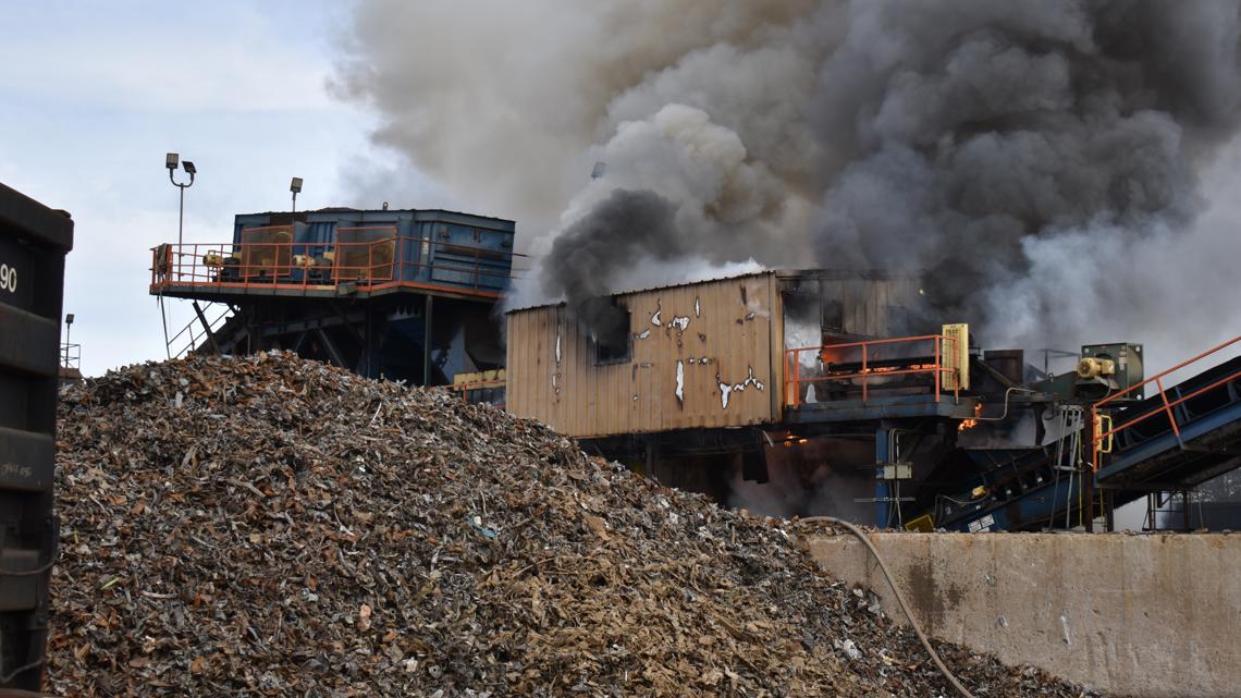 Fire crews battle fire at OmniSource Corporation in Kernersville ...