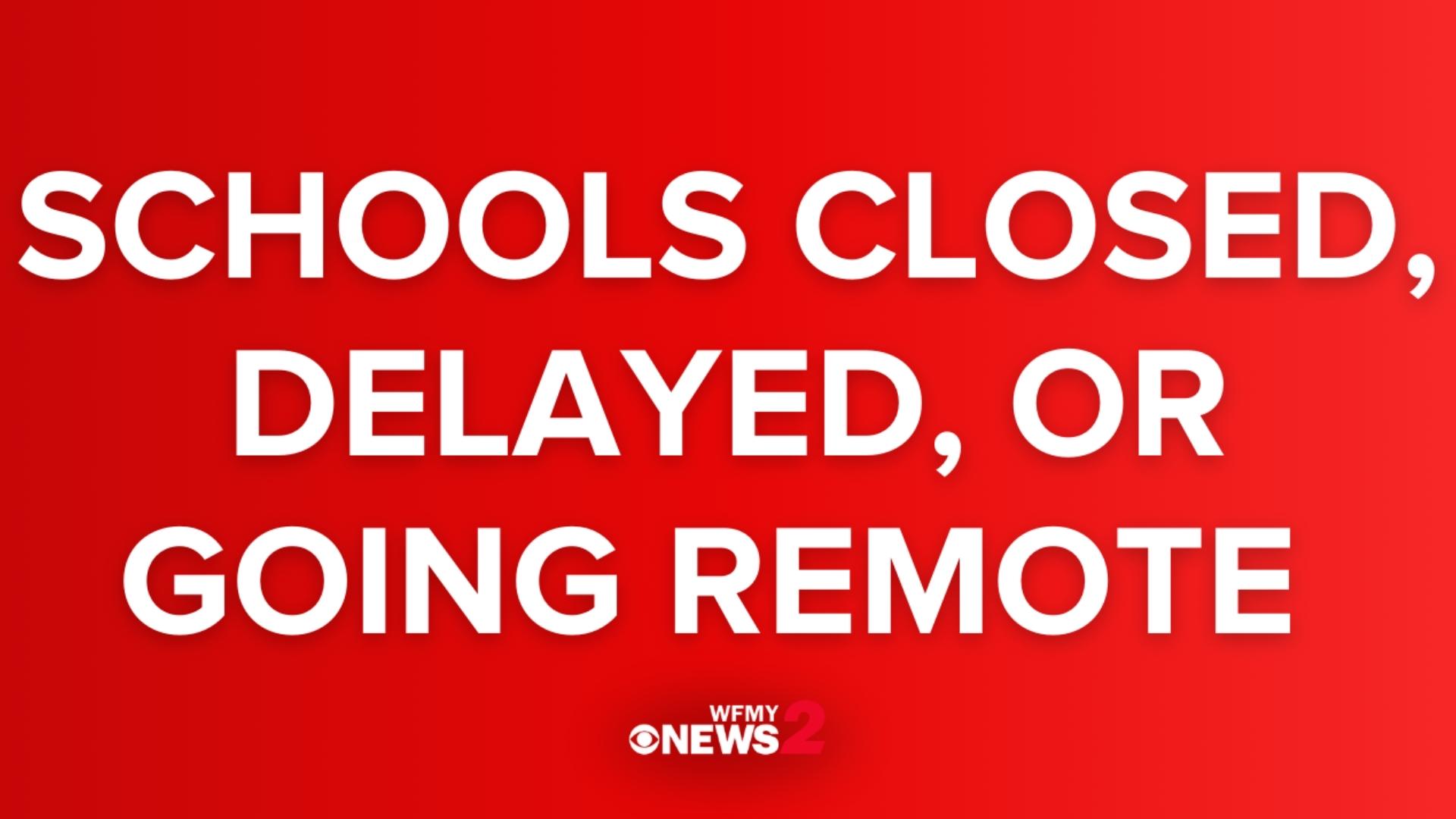 Schools closed, delayed, or going remote for Tuesday, December 9 ...