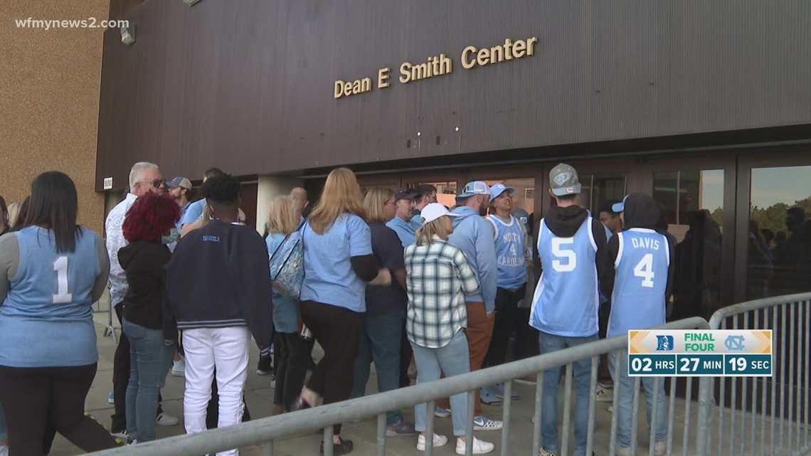 UNC fans line up for watch party in the Dean Dome | wfmynews2.com