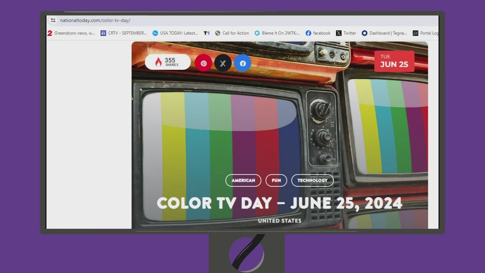 The history of color TV on National Color TV Day | wfmynews2.com