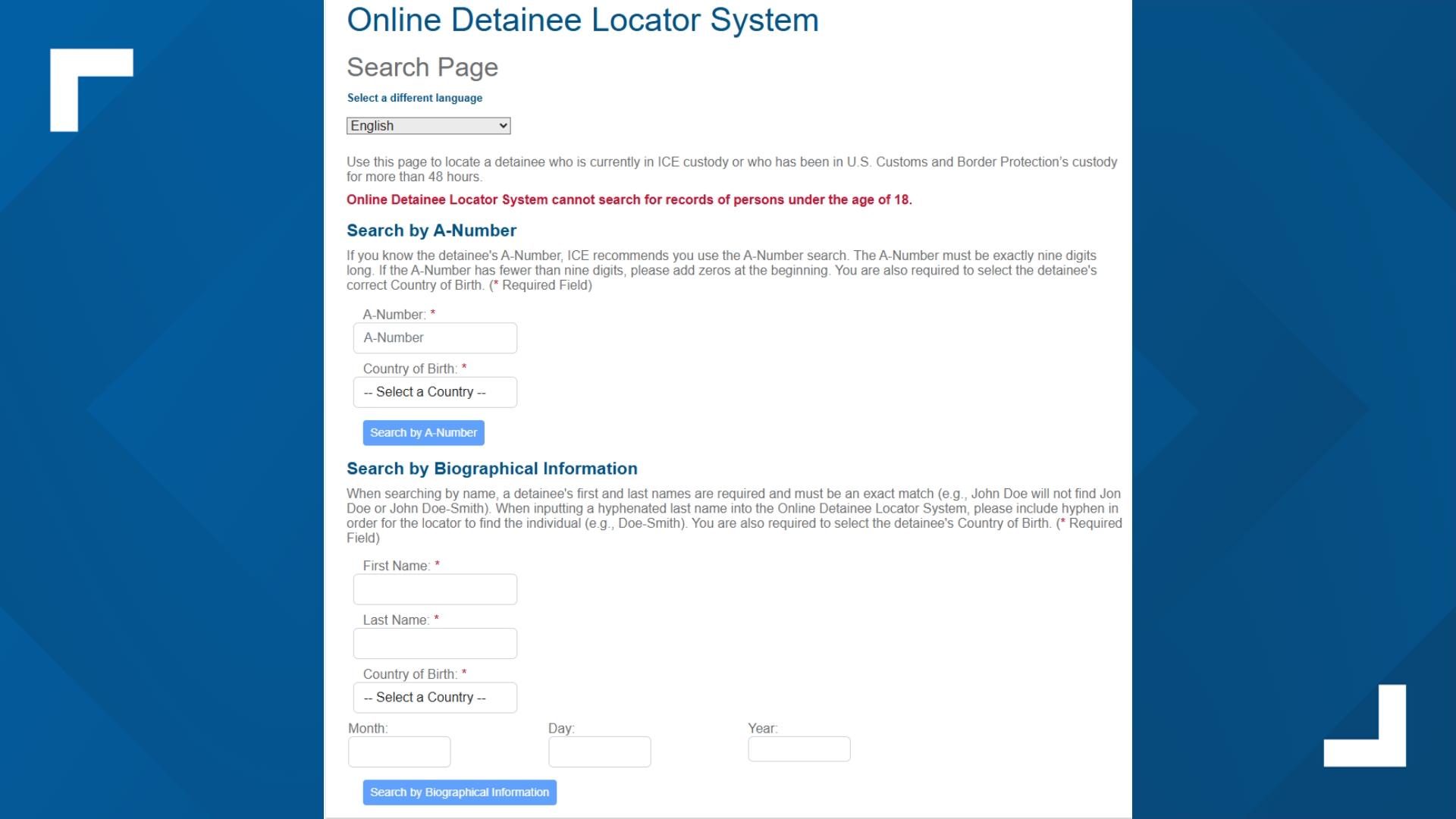 ICE has online tool to find detainees | wfmynews2.com