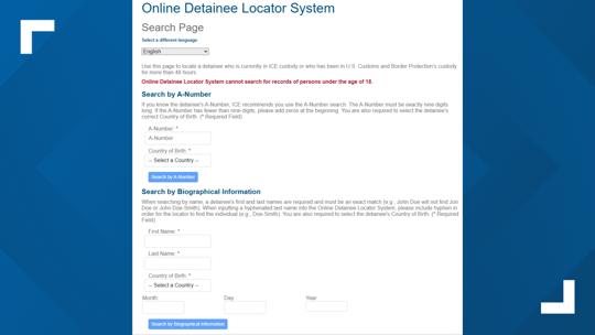 ICE has online tool to find detainees | wfmynews2.com